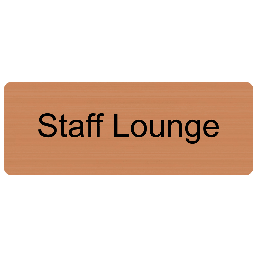 Staff Lounge Engraved Sign EGRE-568-BLKonCPR Wayfinding Room Name