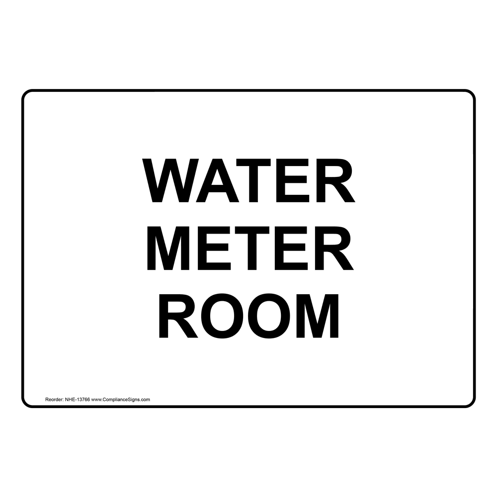 Water Meter Room Sign NHE-13766 Wayfinding