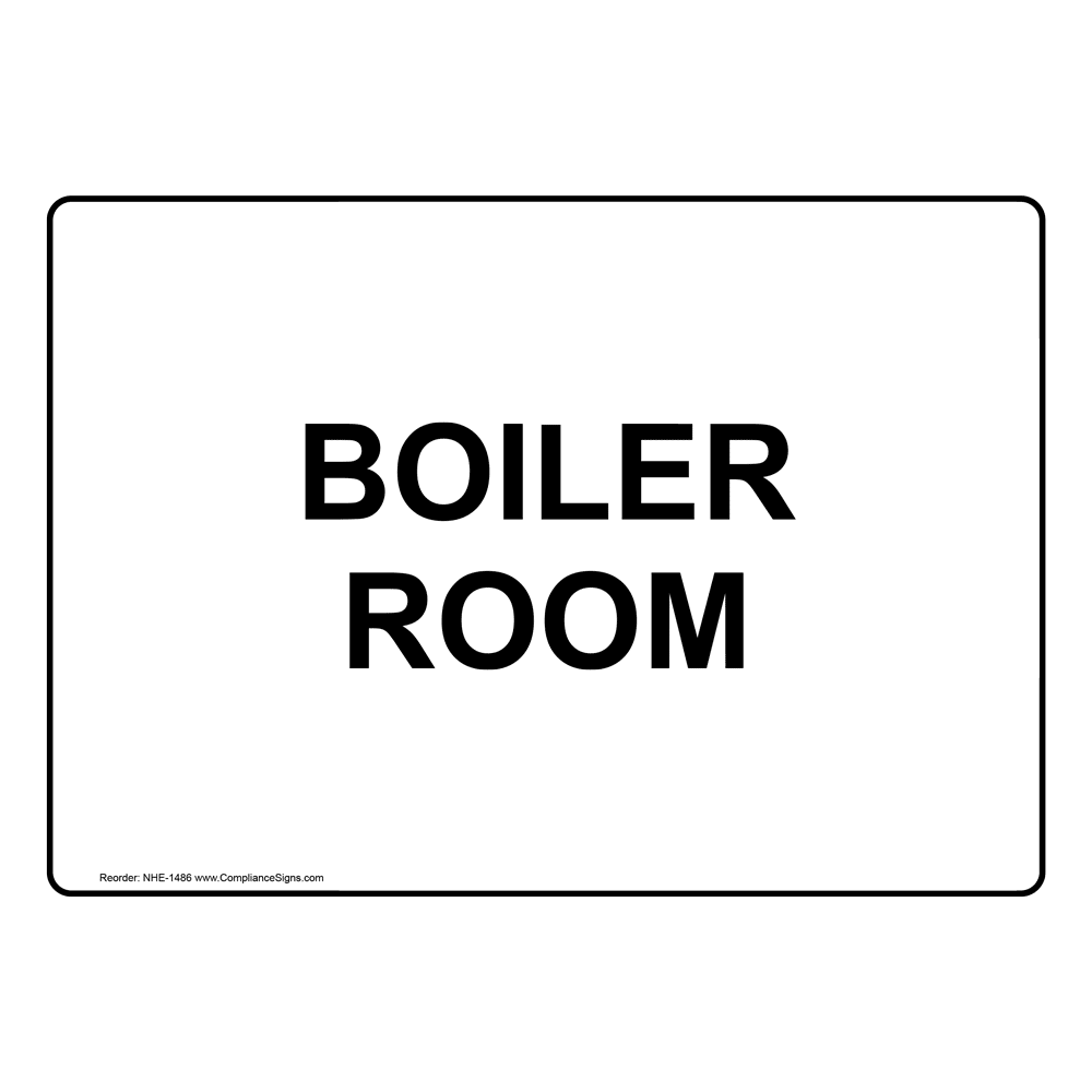 Boiler Room Sign NHE-1486 Wayfinding