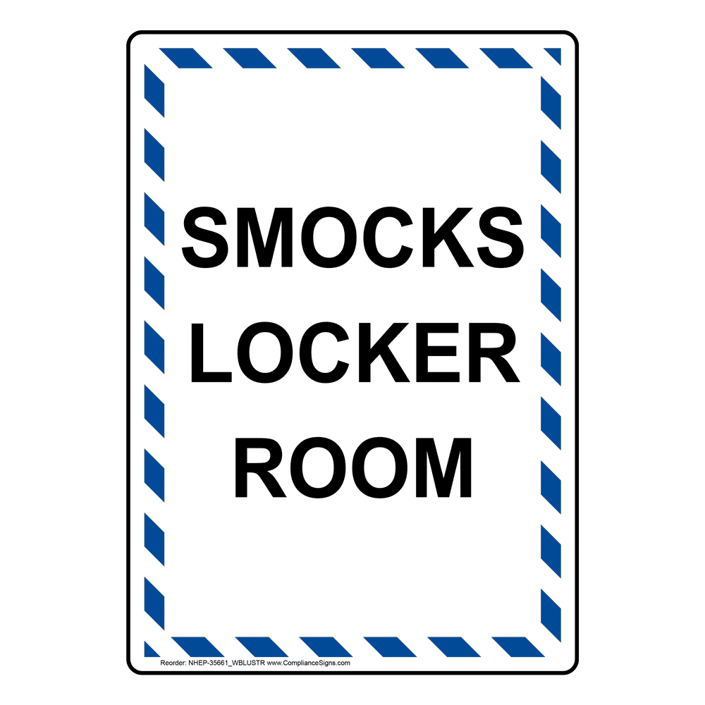Portrait Smocks Locker Room Sign NHEP-35661