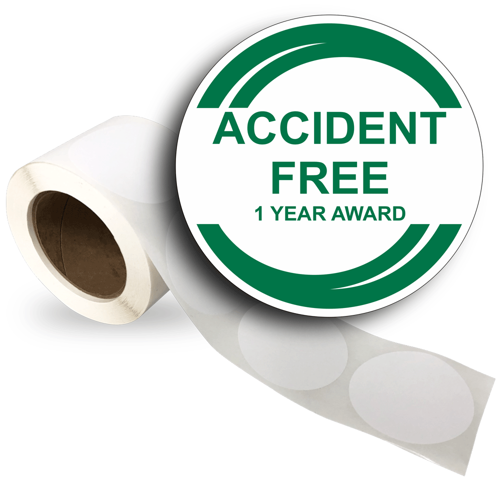 Accident Free 1 Year Award Roll Label LDRE-18883
