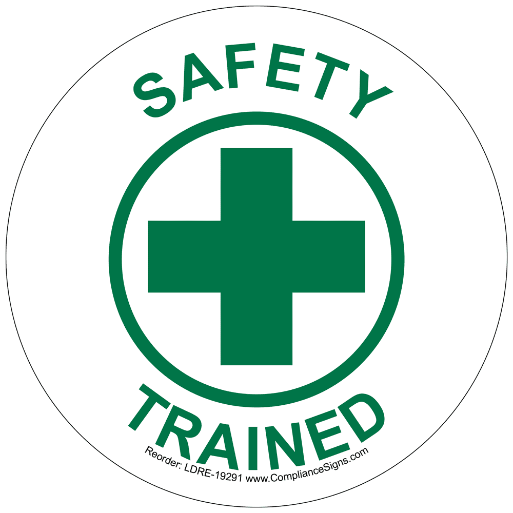 Safety Trained Roll Label With Symbol LDRE-19291