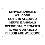 Accessibility - Service Animal Signs and Labels