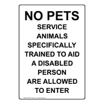 Accessibility - Service Animal Signs and Labels