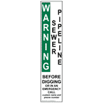 Pipeline/Utility - Waste/Sewer/Sludge Pipeline Signs and Labels
