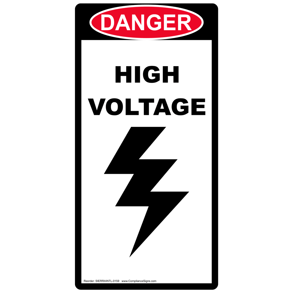 HIGH VOLTAGE Label SIERRAINTL-0159