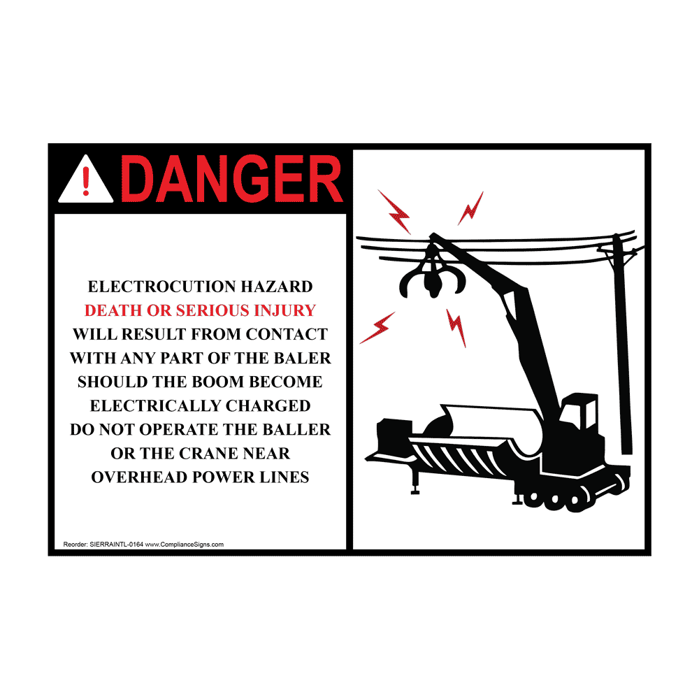 ELECTROCUTION HAZARD DEATH OR SERIOUS INJURY Label SIERRAINTL-0164