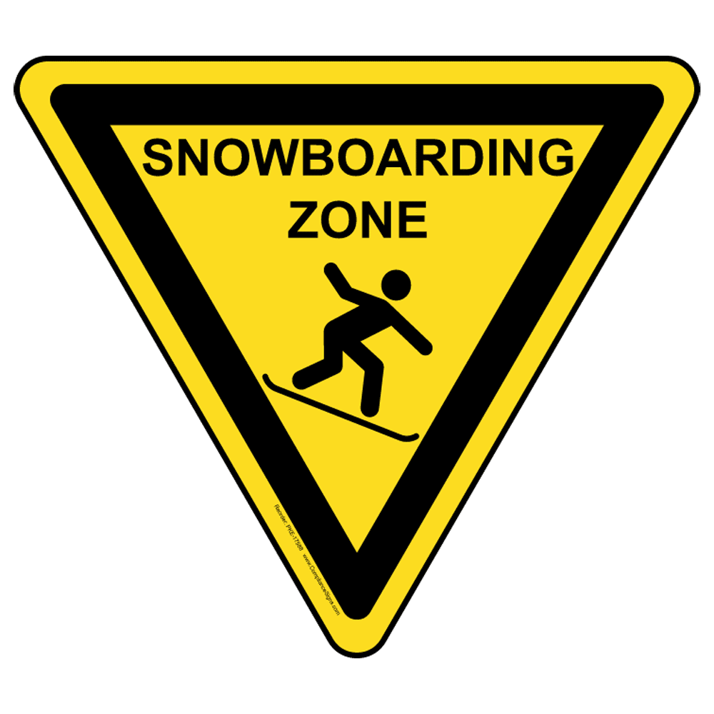 Snowboarding Zone Sign PKE-17588 Skating / Skiing