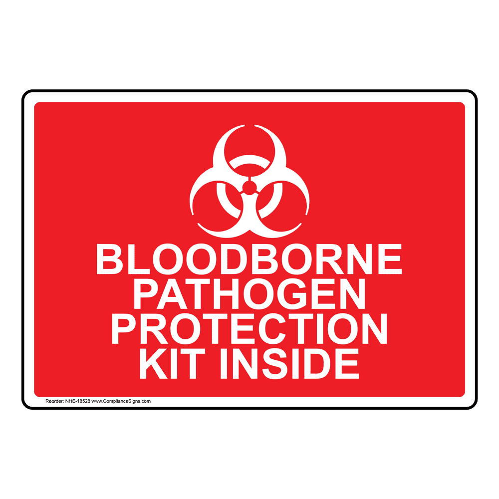 Blood Spill Clean-Up Kit Sign NHE-18526 Facilities