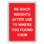 Parks/Recreation - Gym / Fitness Center Signs and Labels