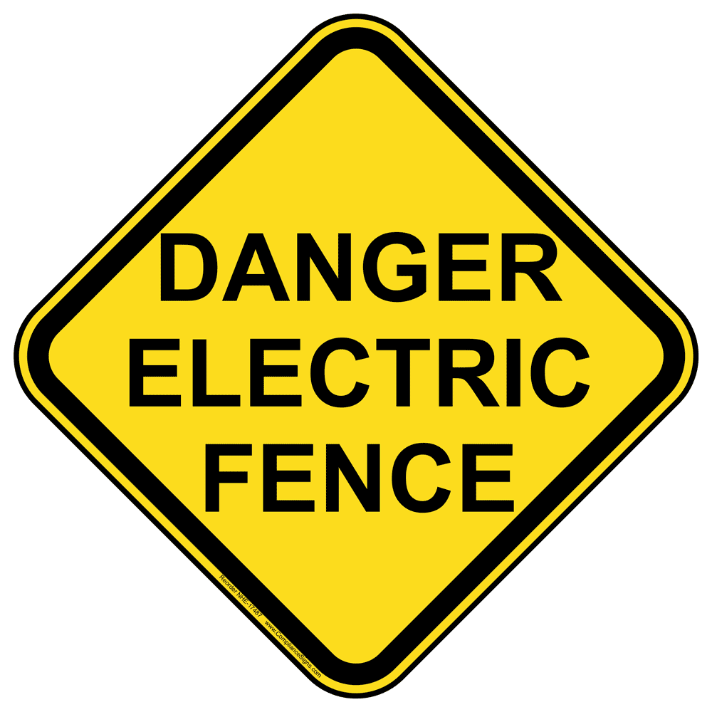 Danger Electric Fence Sign NHE 17487 Recreation