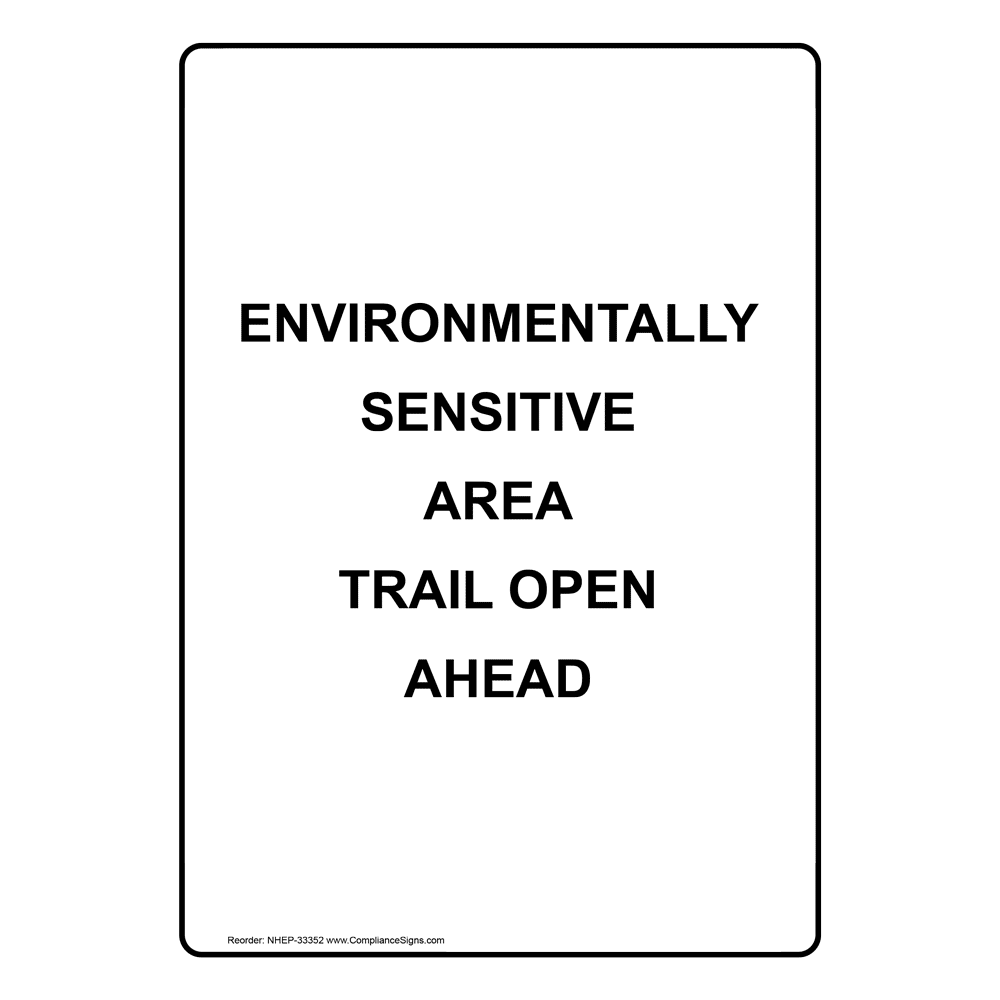 Portrait Environmentally Sensitive Area Trail Sign NHEP-33352