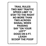 Parks/Recreation - Hiking/Trail Signs and Labels