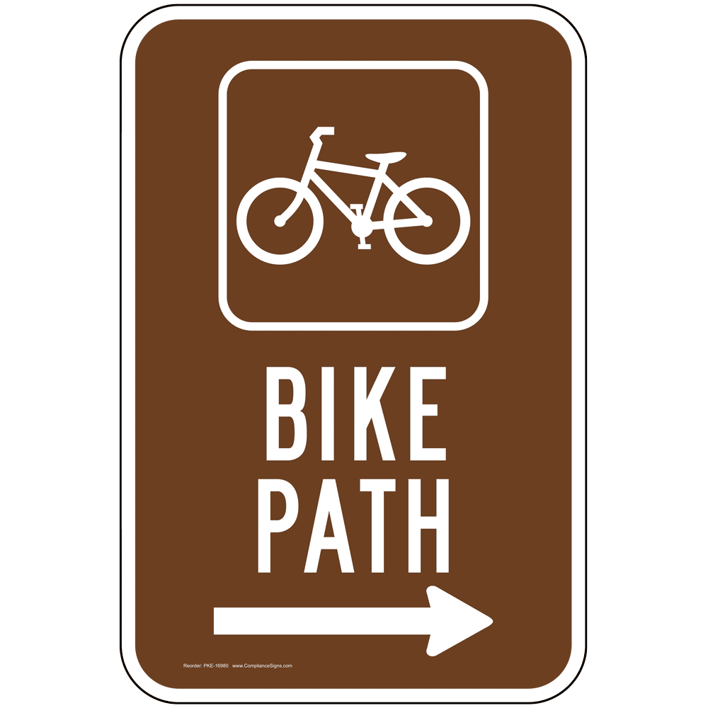 Bicycle Path Right Arrow Sign PKE-16980 Recreation