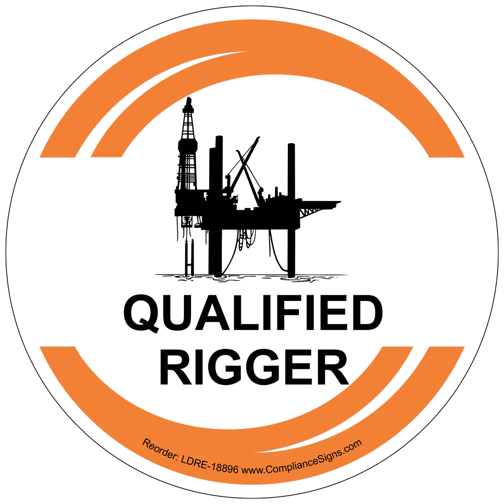 Qualified Rigger Roll Label With Symbol LDRE-18896