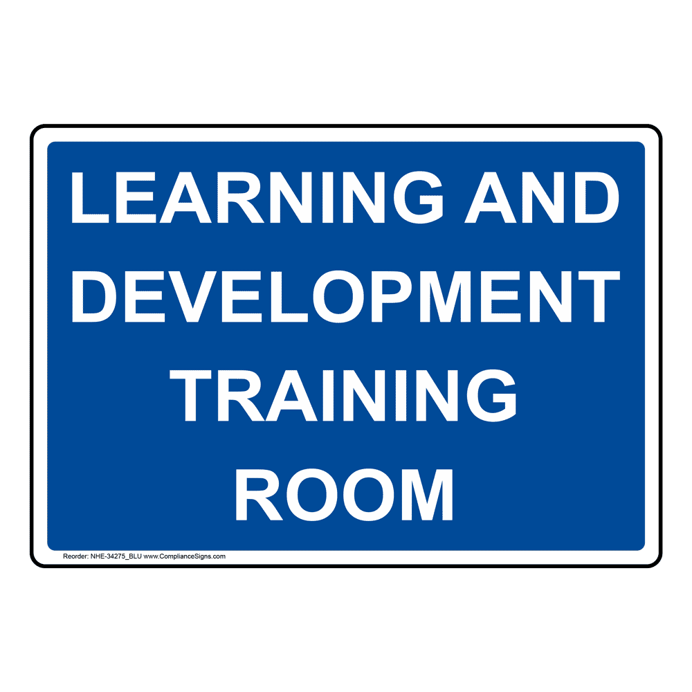 Learning And Development Training Room Sign NHE-34275_BLU