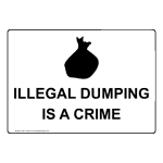 Environmental - Trash/Litter - Standard Dumpster Signs and Labels