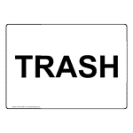 Environmental - Trash/Litter - Standard Trash Signs and Labels