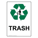 Environmental - Trash/Litter - Standard Trash Signs and Labels