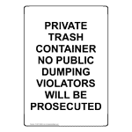 Environmental - Trash/Litter - Standard Trash Signs and Labels