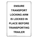 Transportation - Truck Safety Signs