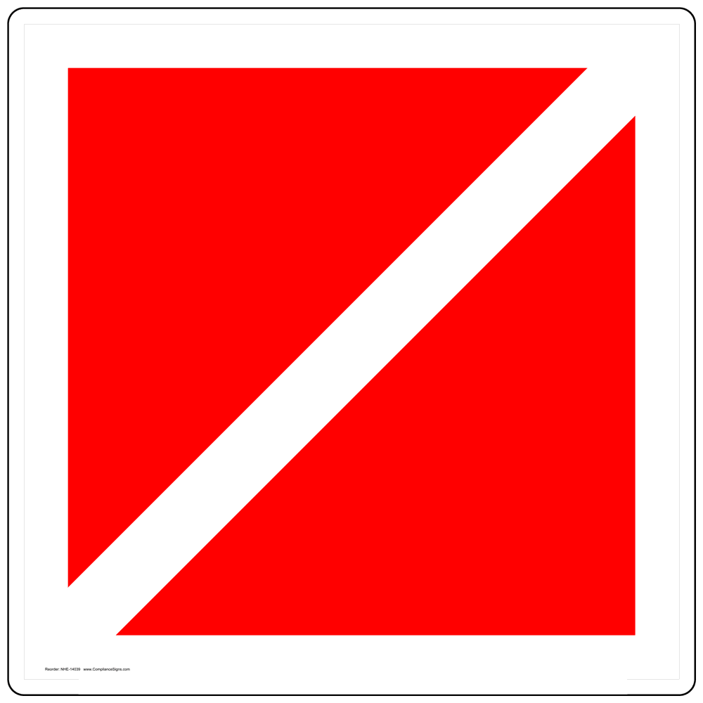 Reflective Interior Hazards Vacant Building Sign NHE-14039