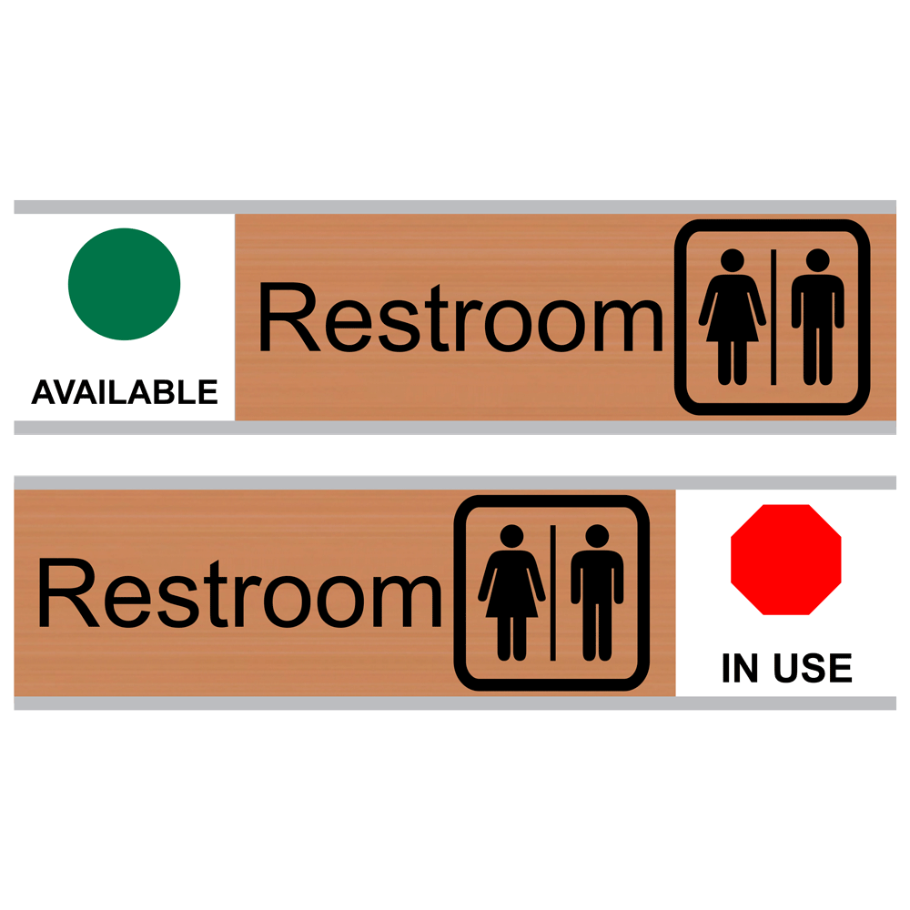 Restroom (Available/In Use) Sliding Engraved Sign EGRE-15954-SYM-SLIDE ...