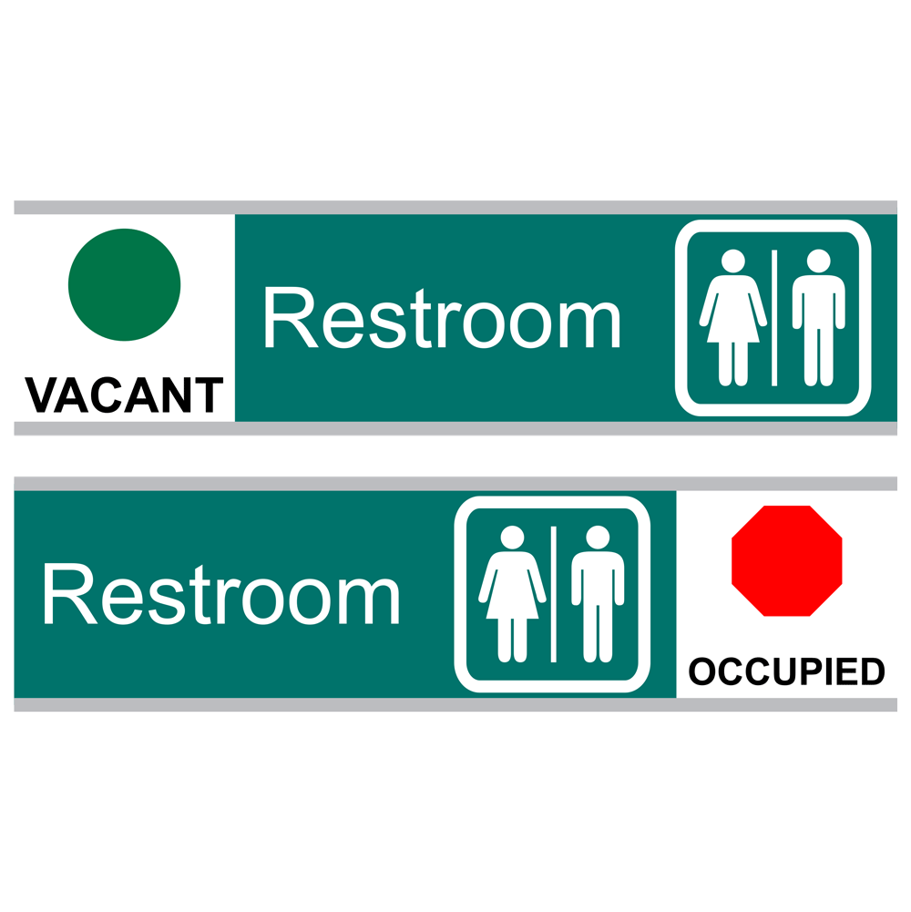 Restroom (Vacant/Occupied) Sliding Engraved Sign EGRE-545-SYM-SLIDE ...