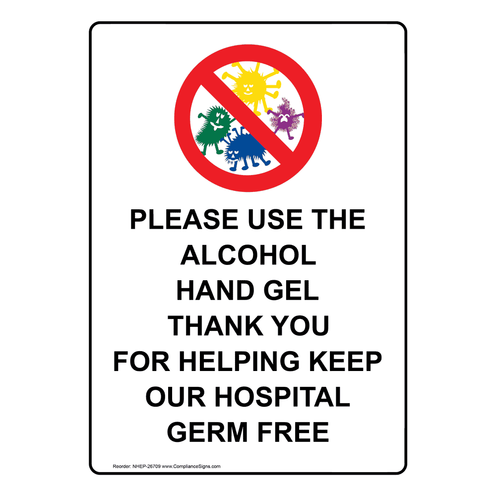 Please Use The Alcohol Hand Gel Sign NHE-26709 Hand Washing Wash Hands