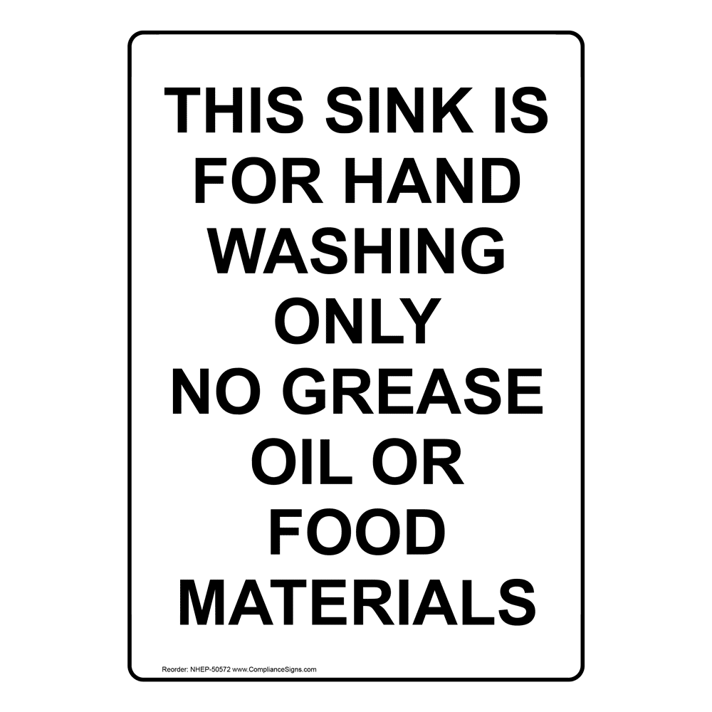 Clean Sink After Use Sign