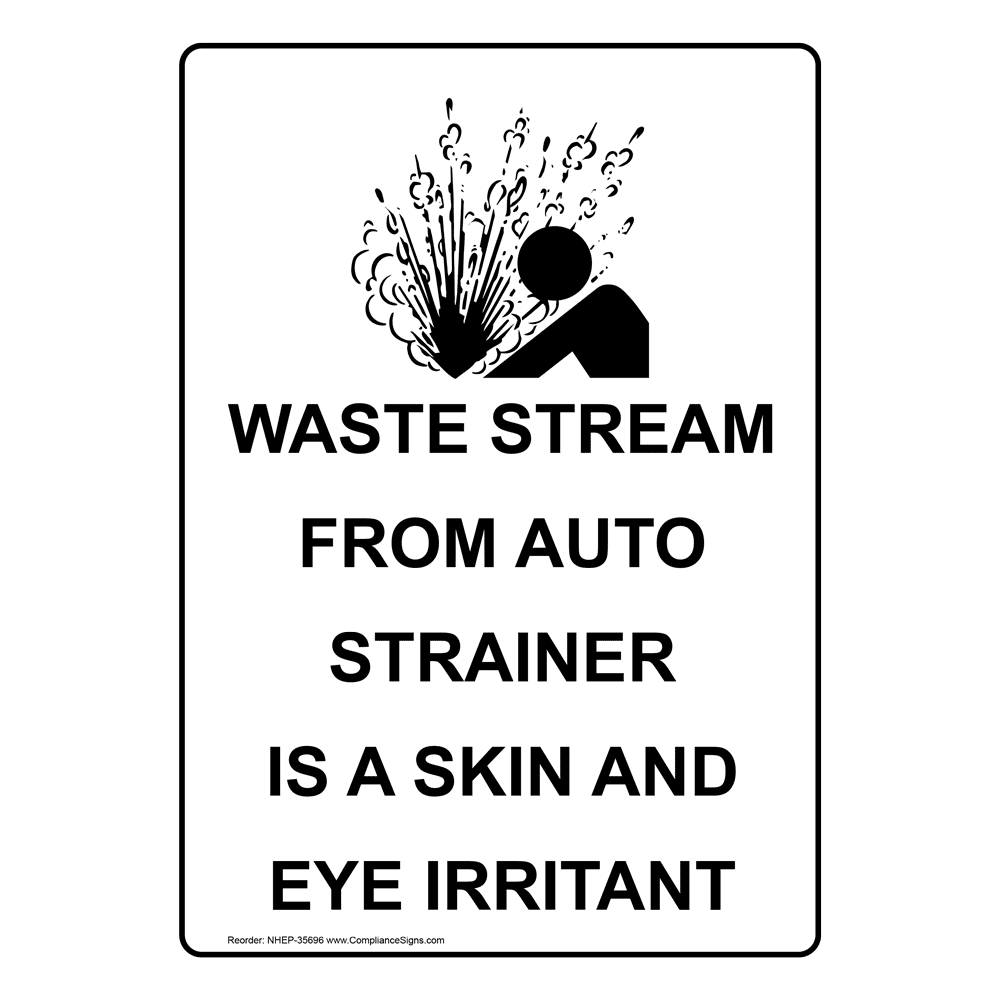 Portrait Waste Management Area Sign NHEP-35693