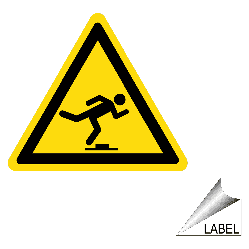 Trip Hazard Symbol Label LABEL-TRIANGLE-42-R Industrial Notices