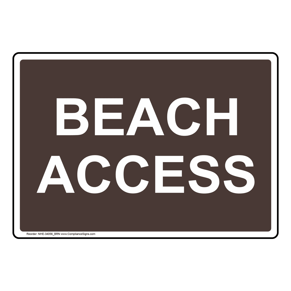 Beach Access Sign NHE-34056_BRN