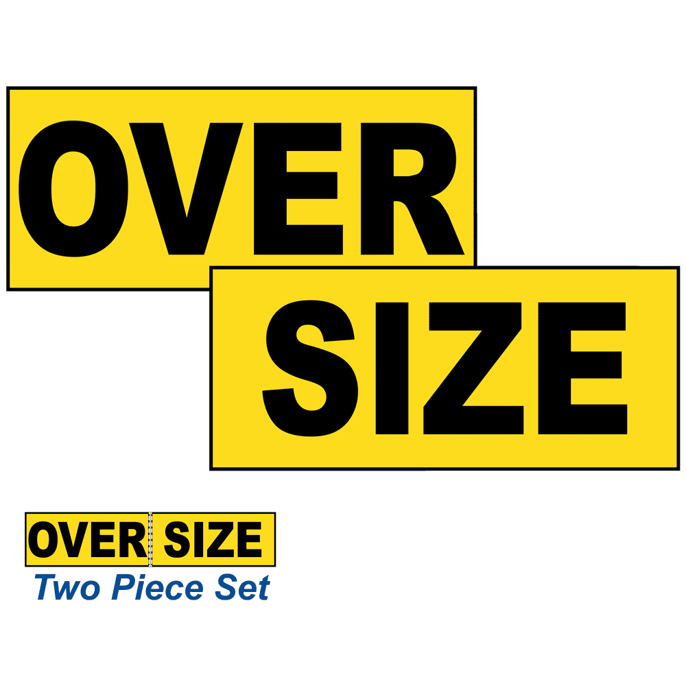 Oversize 2-Piece Set Label NHE-14930 Wide / Oversize / Long Load