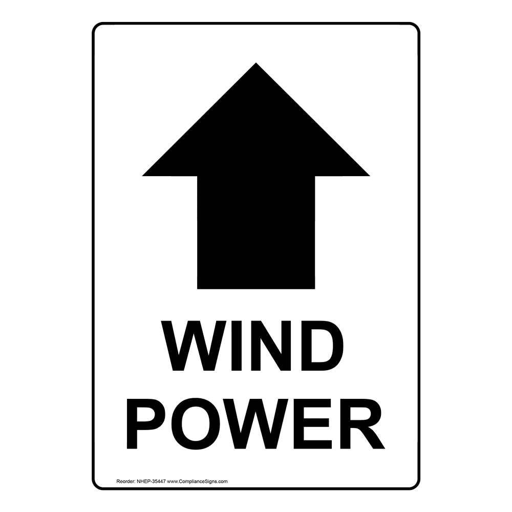 Stop The Wind Turbines Sign With Symbol NHE-35448