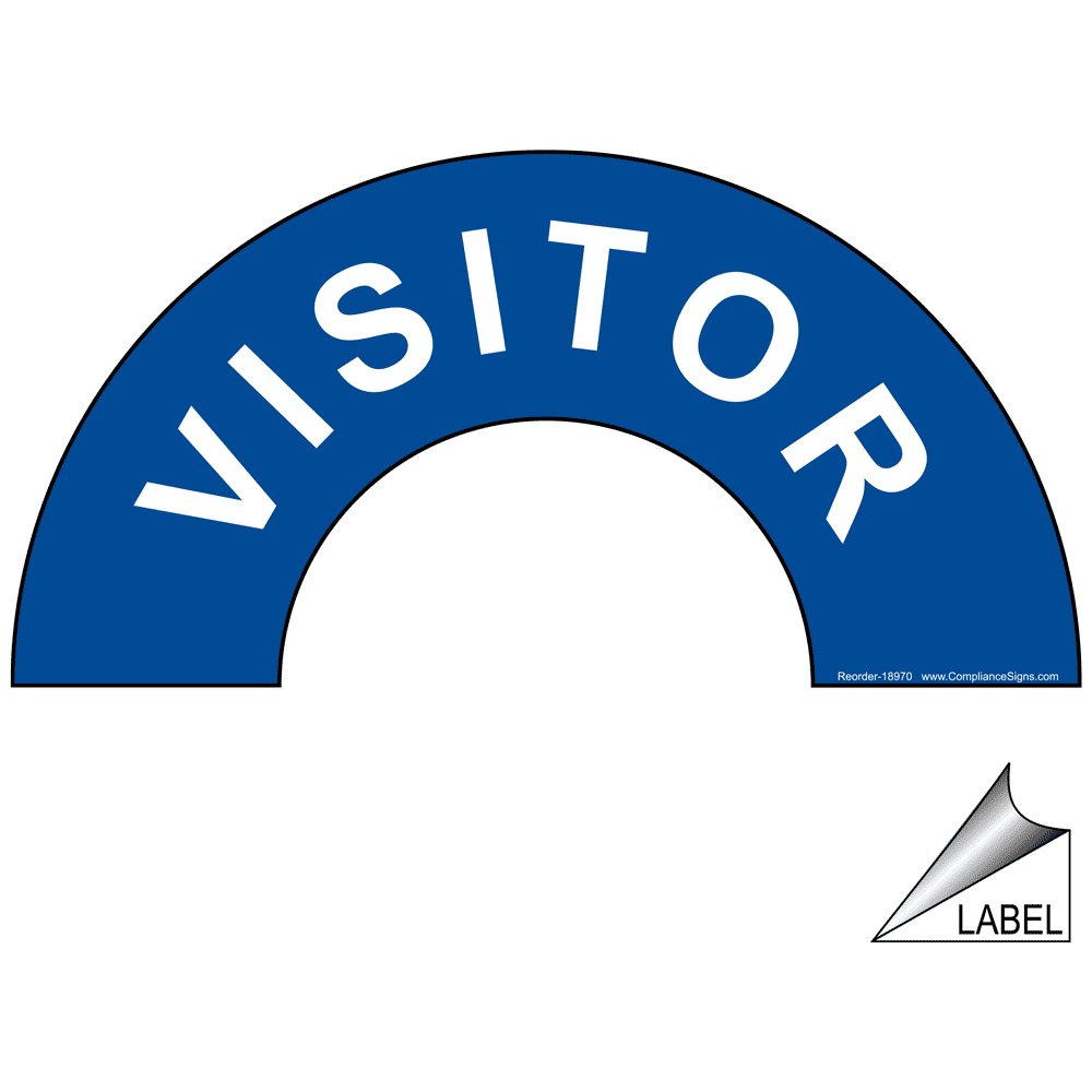 Visitor Label NHE-18970 Hard Hat / Helmet Labels