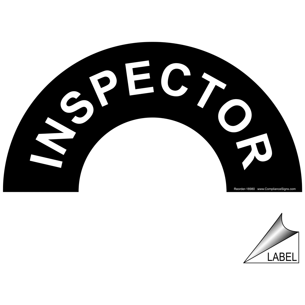 Inspector Label NHE-18980 Hard Hat / Helmet Labels