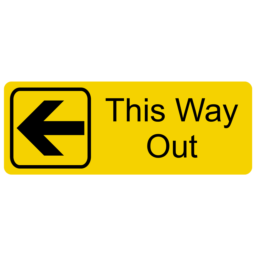 Exit and Entrance Signs - Engraved - Designer Black on Yellow