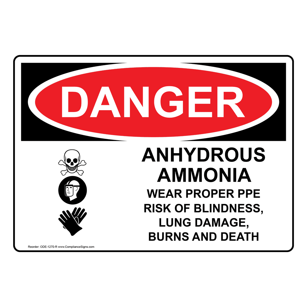 Caution Ammonia Sign