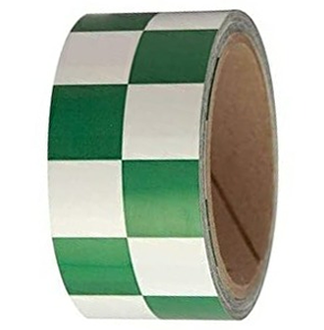 Green and White Checkered 2 Vinyl Floor Tape